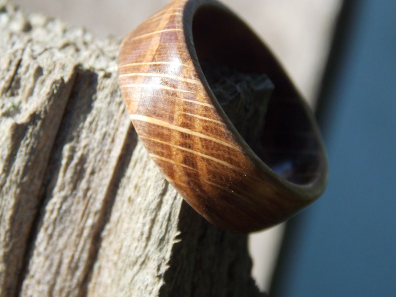 White Oak Natural Wood Ring Custom Size Width Handmade Solid | Etsy