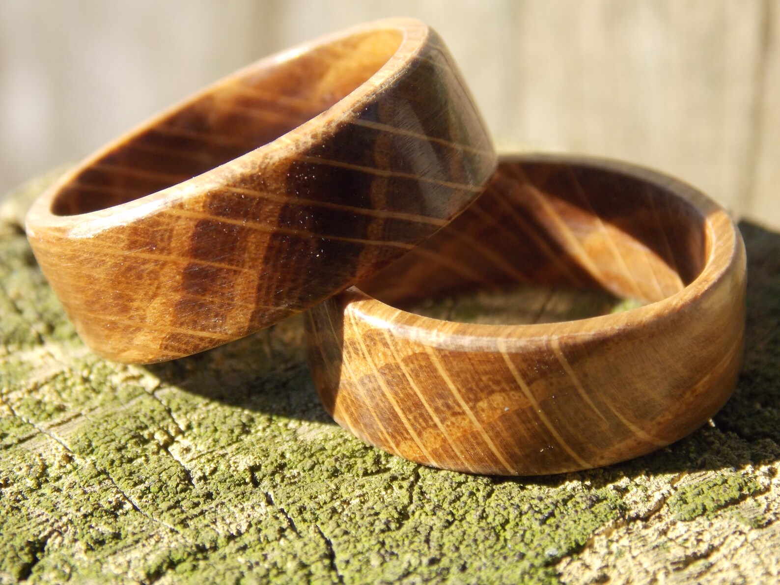 White Oak Natural Wood Ring Custom Size Width Handmade Solid | Etsy