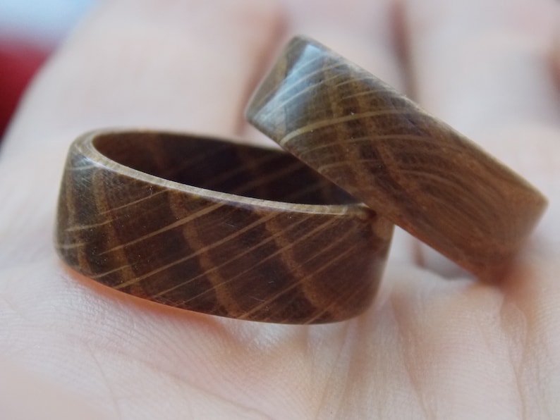 White Oak Natural Wood Ring Custom Size Width Handmade Solid | Etsy
