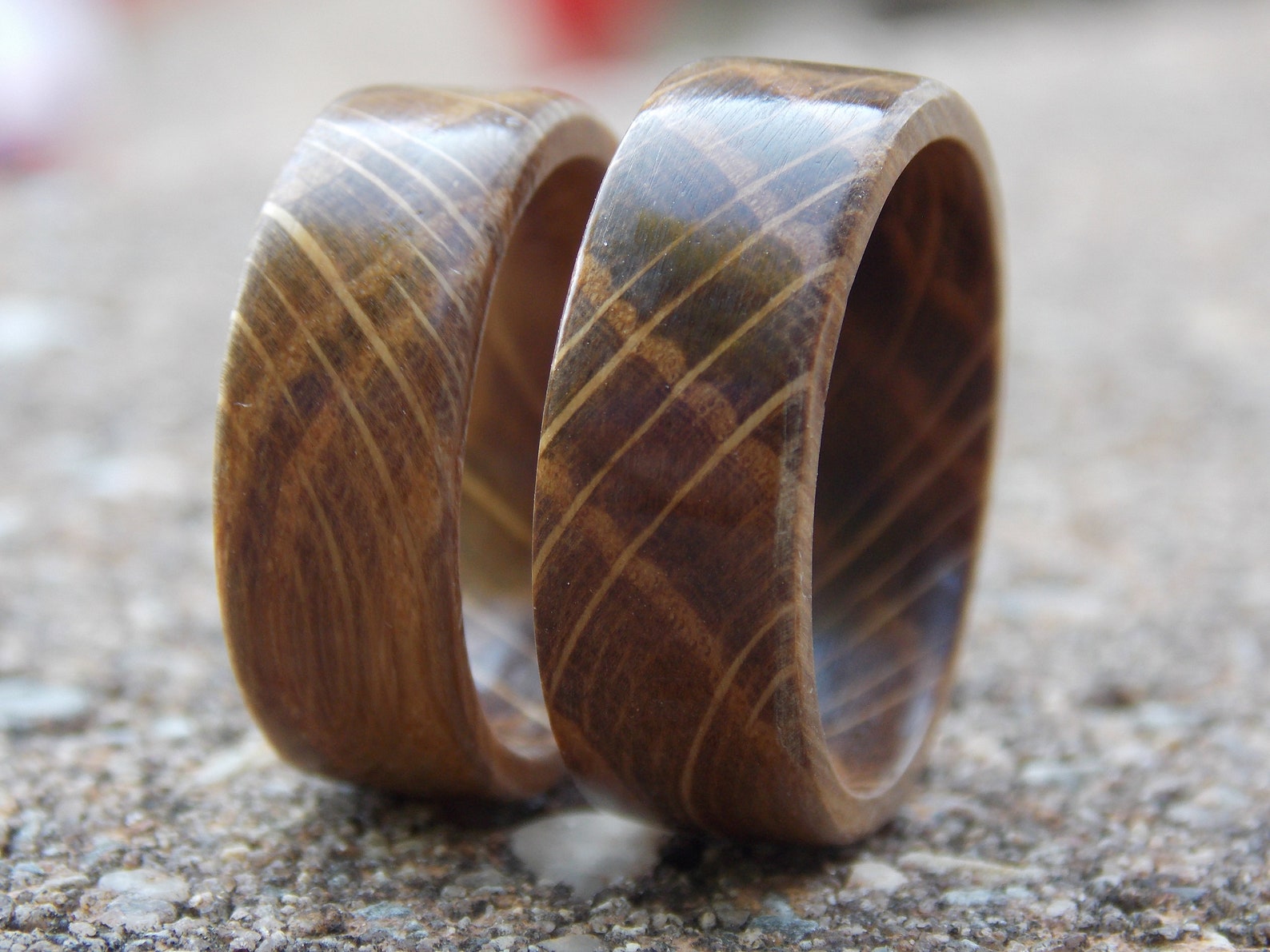 White Oak Natural Wood Ring Custom Size Width Handmade Solid | Etsy