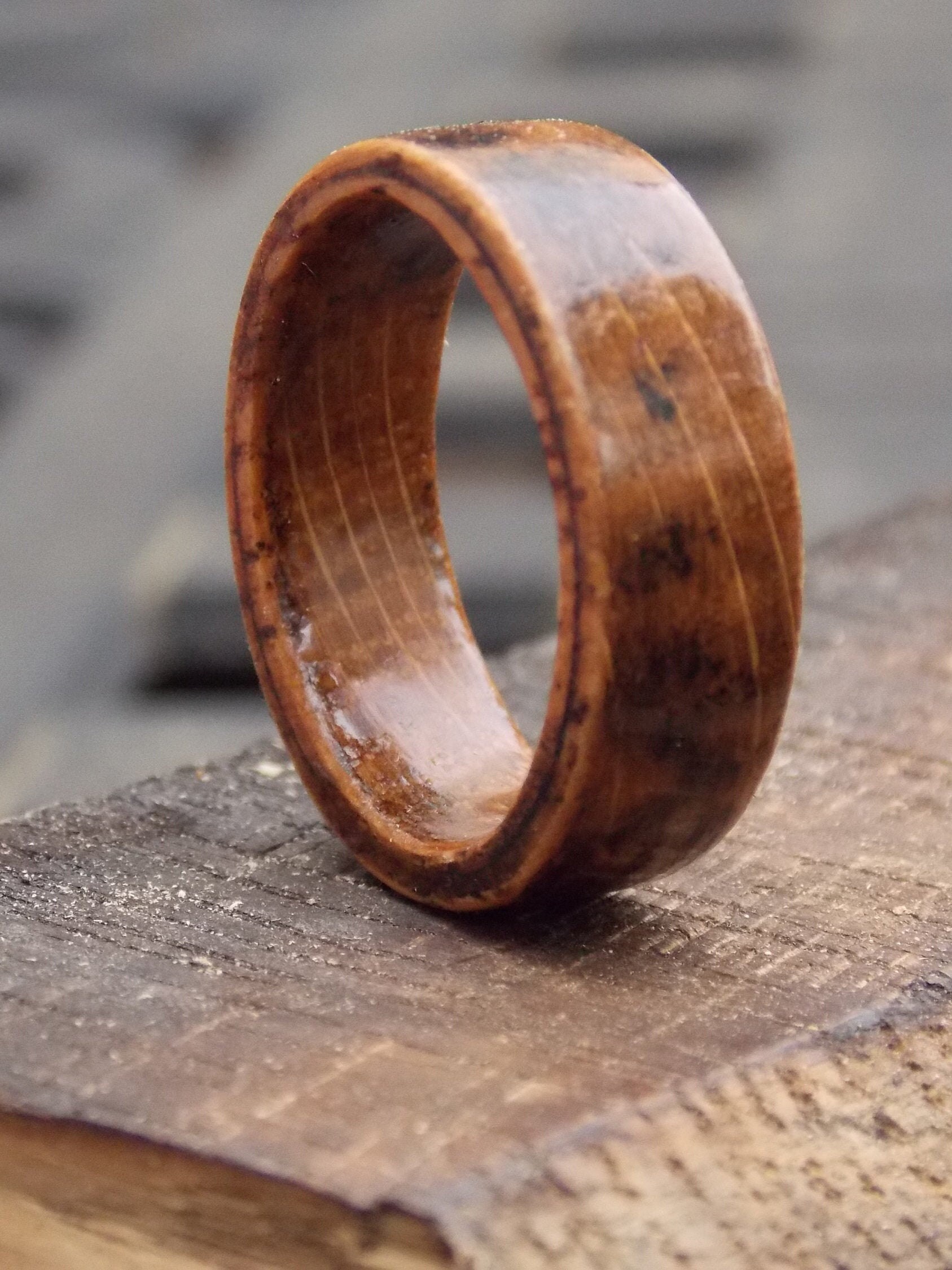 Maker's Mark Double Whiskey barrel head charred wood ring | Etsy