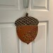 Hand-painted Fall Acorn Door Hanger Sign - Etsy