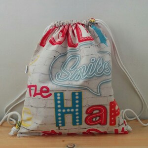 String Backpack,comic Backpack,graffiti Print Fabric,graffiti Fabric ...