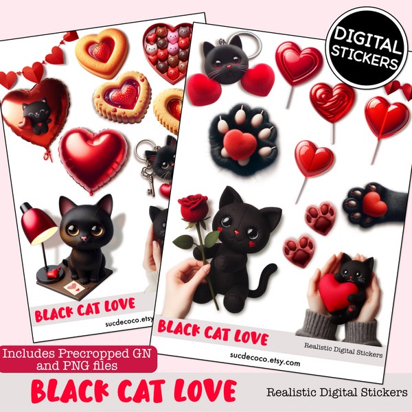 Realistic Cat Stickers - Etsy