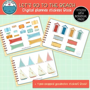 Lets Go TO THE BEACH Digital Stickers Book for Digital - Etsy