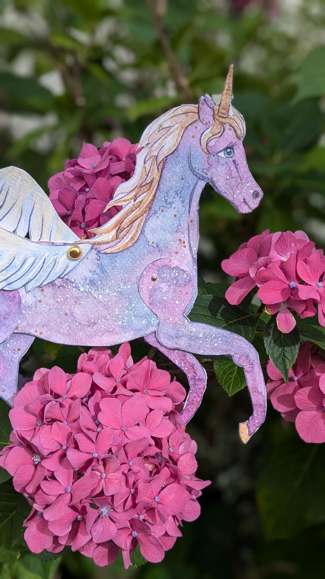 Articulated Paper Doll Pegasus Unicorn, Marionette, Jointed Puppet, by ...