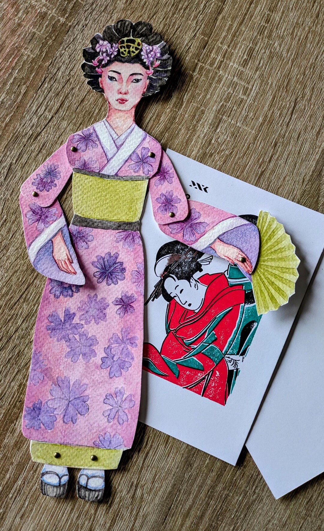 Articulated Paper Puppet Doll Japanese Girl, 25 Cm in Heigth - Etsy