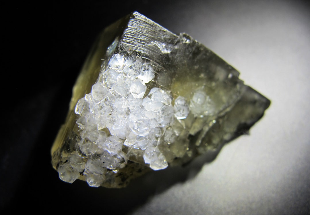 Starlight Ascension Gemmy Silver-grey and Yellow Blue Lavender Fluorite ...