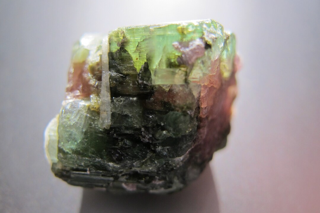 Earth Forest Endeavorer Gemmy Pink Green Watermelon Tourmaline Crystal ...