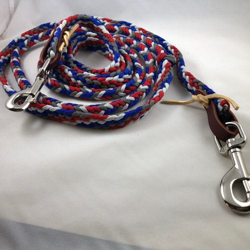 Red White and Blue Barrel Reins With Grip Knots - Etsy