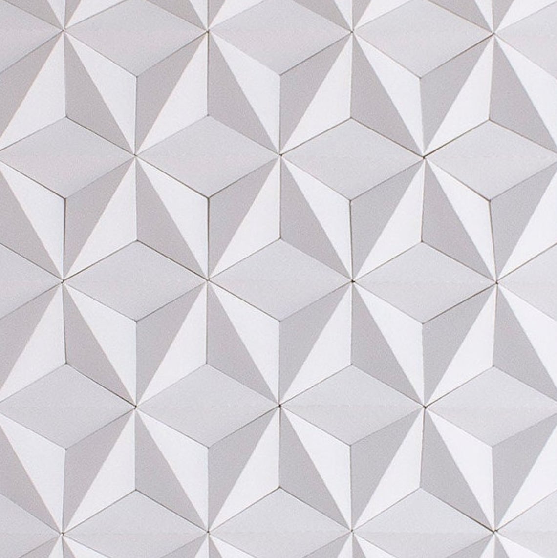 Modern Geometric White Wall Art White Wall Decor White - Etsy