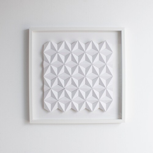Modern Geometric White Wall Art White Wall Decor White - Etsy