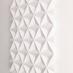 Modern White Geometric Wall Art Paper Wall Decor, Original Wall Art ...