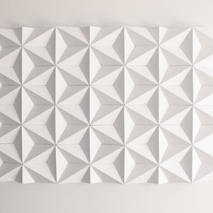 Modern White Geometric Wall Art Paper Wall Decor, Original Wall Art ...