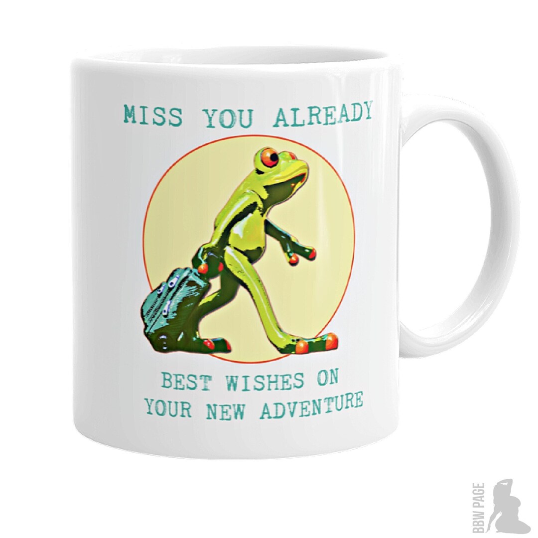 Frog Print Mug, Farewell for Coworker, Sorry You're Leaving, Goodbye ...