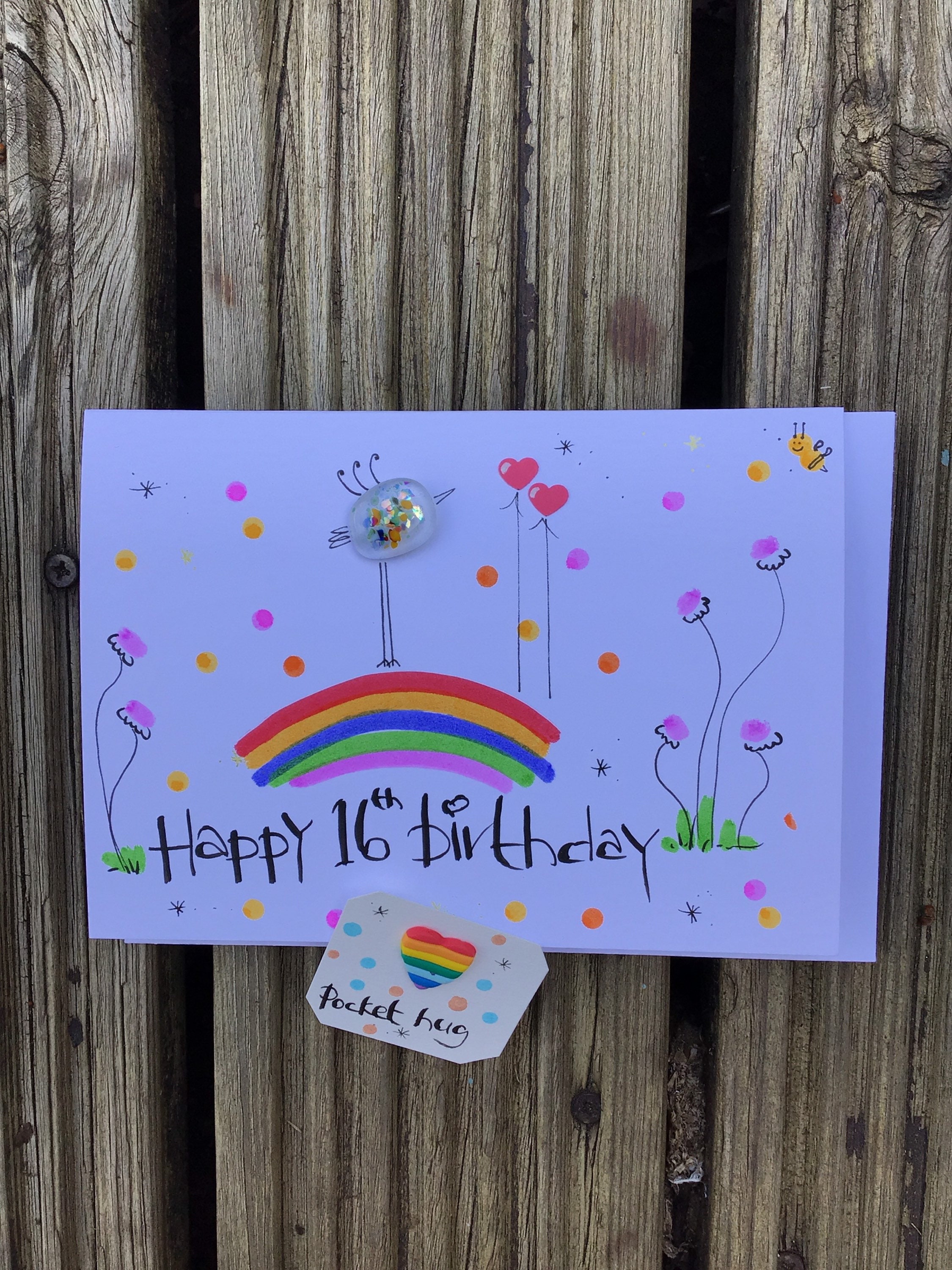 Handmade 16th birthday card personalised 16th birthday card | Etsy