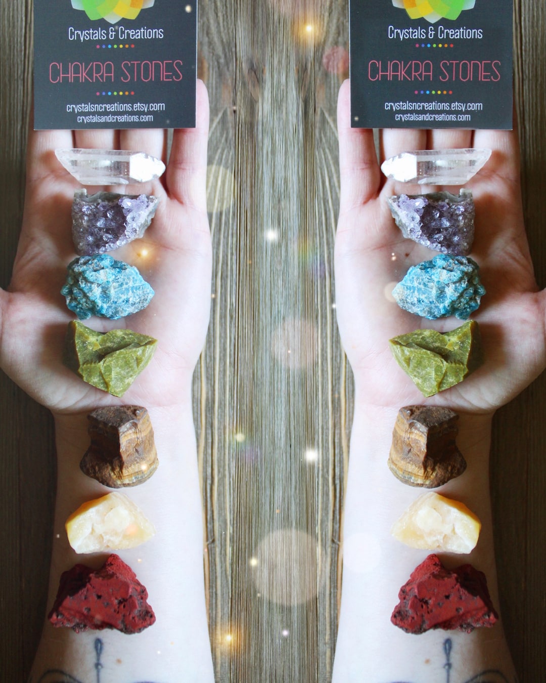 Crystal Chakra Set | 7 Raw Healing Stones Gift Collection With Guide ...