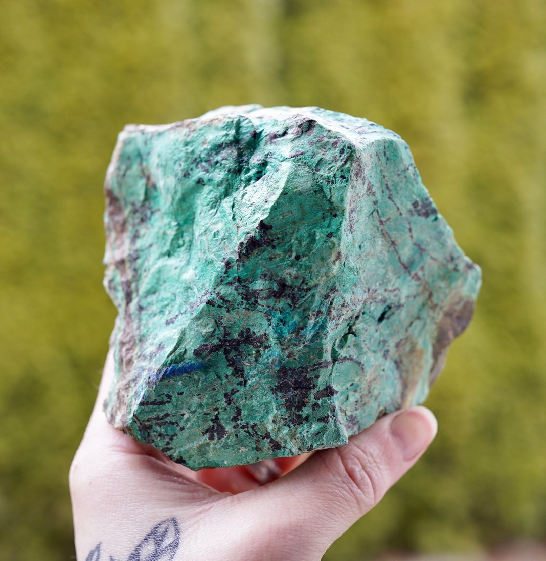 Raw Chrysocolla Azurite Stone | Rough Green Blue Mineral | Healing ...