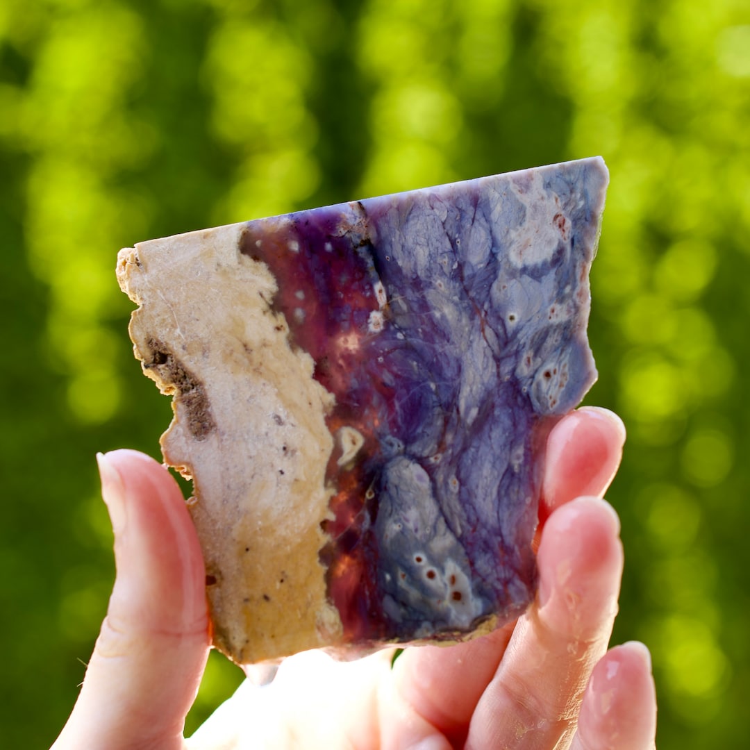 Raw Tiffany Stone Slice | Mineral Slab | Stones and Rocks for Cabbing ...