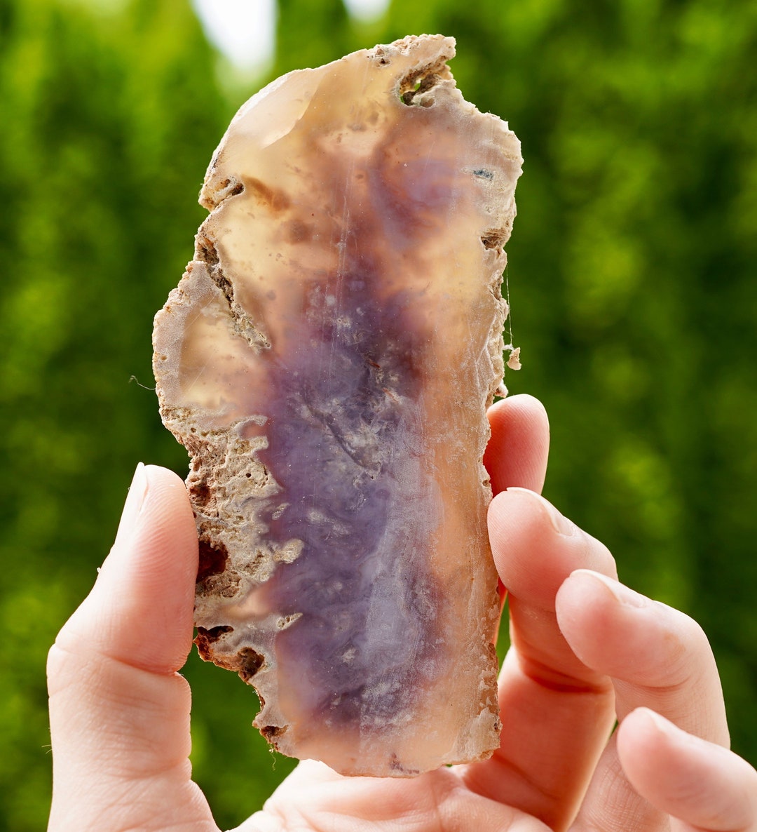 Raw Purple Burro Creek Agate Slice Mineral Slab Stones and - Etsy