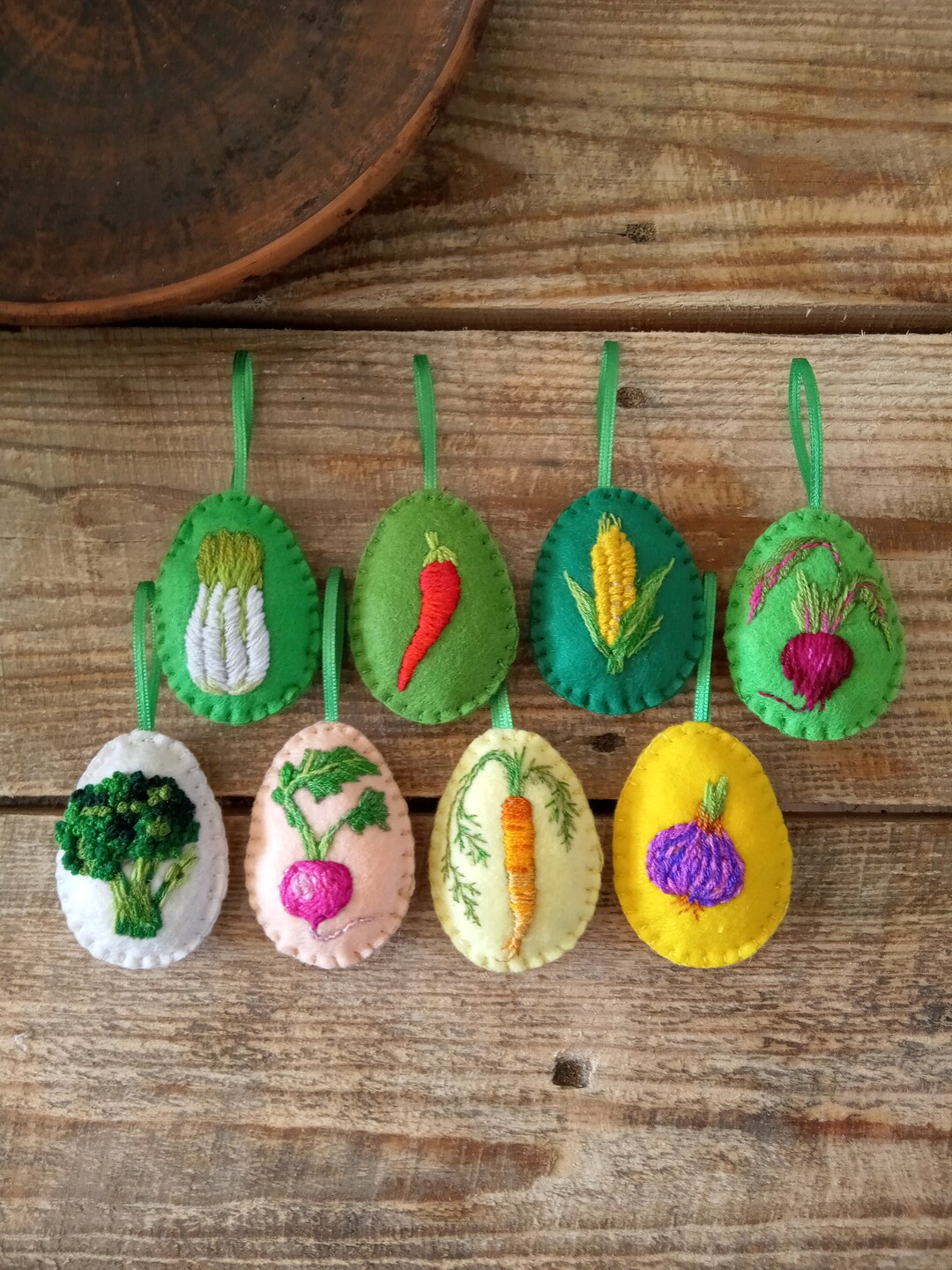 Felt Easter Eggs, Felt Easter Decoration, Easter Embroidery Egg, Easter ...