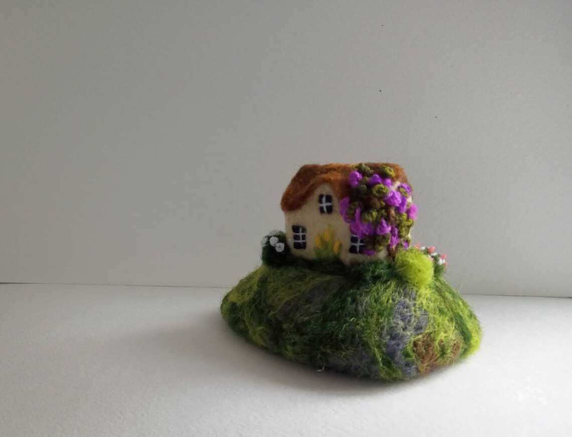 Needle Felted House Felt Cottage - Etsy