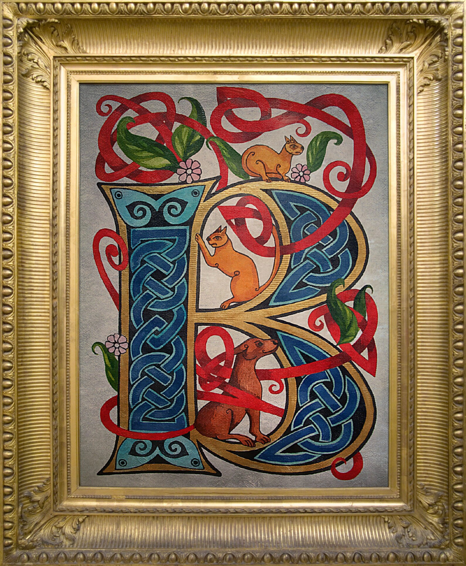 Handgemälde Initiale Mittelalter Initiale Kunst | Etsy