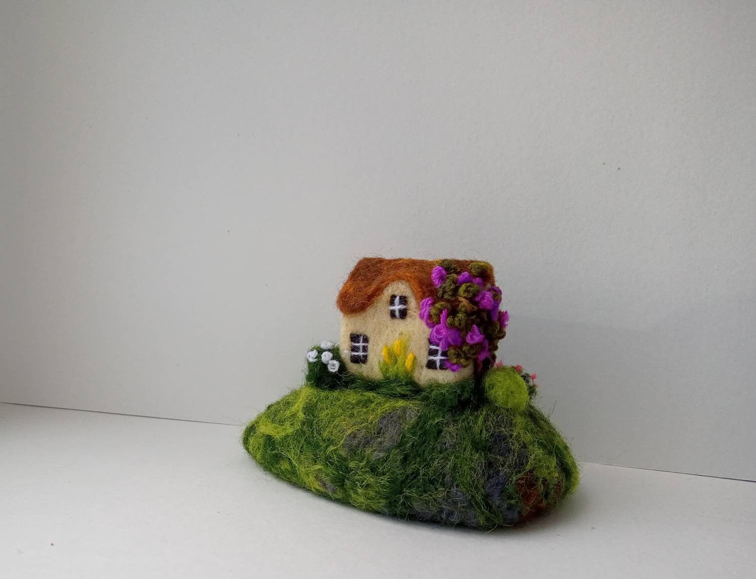 Needle Felted House Felt Cottage - Etsy