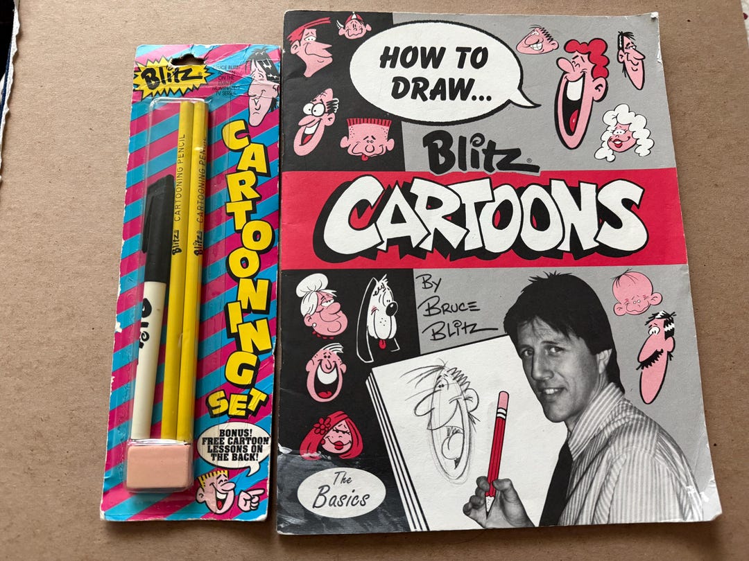 Vintage Blitz Cartooning Set: 1988 How to Draw + 1960 Cartooning for ...
