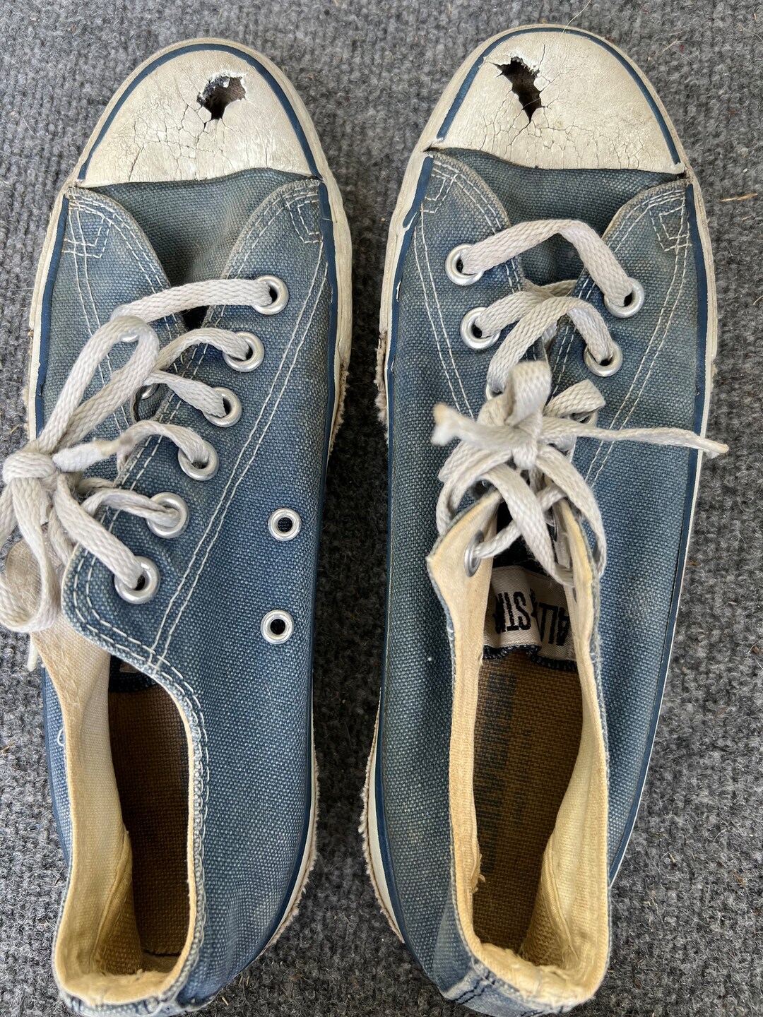 Vintage Chuck Taylor Converse Trashed Shoes/made in U.s.a/size - Etsy