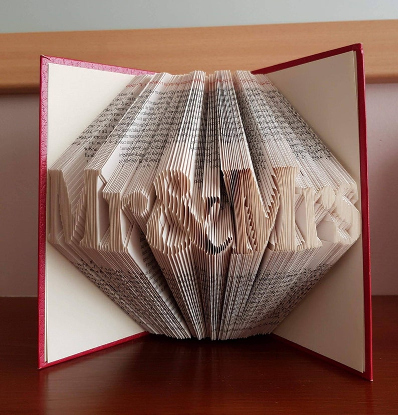 Mr&mrs/mr Mr/mrs Mrs Folded Book Art - Etsy