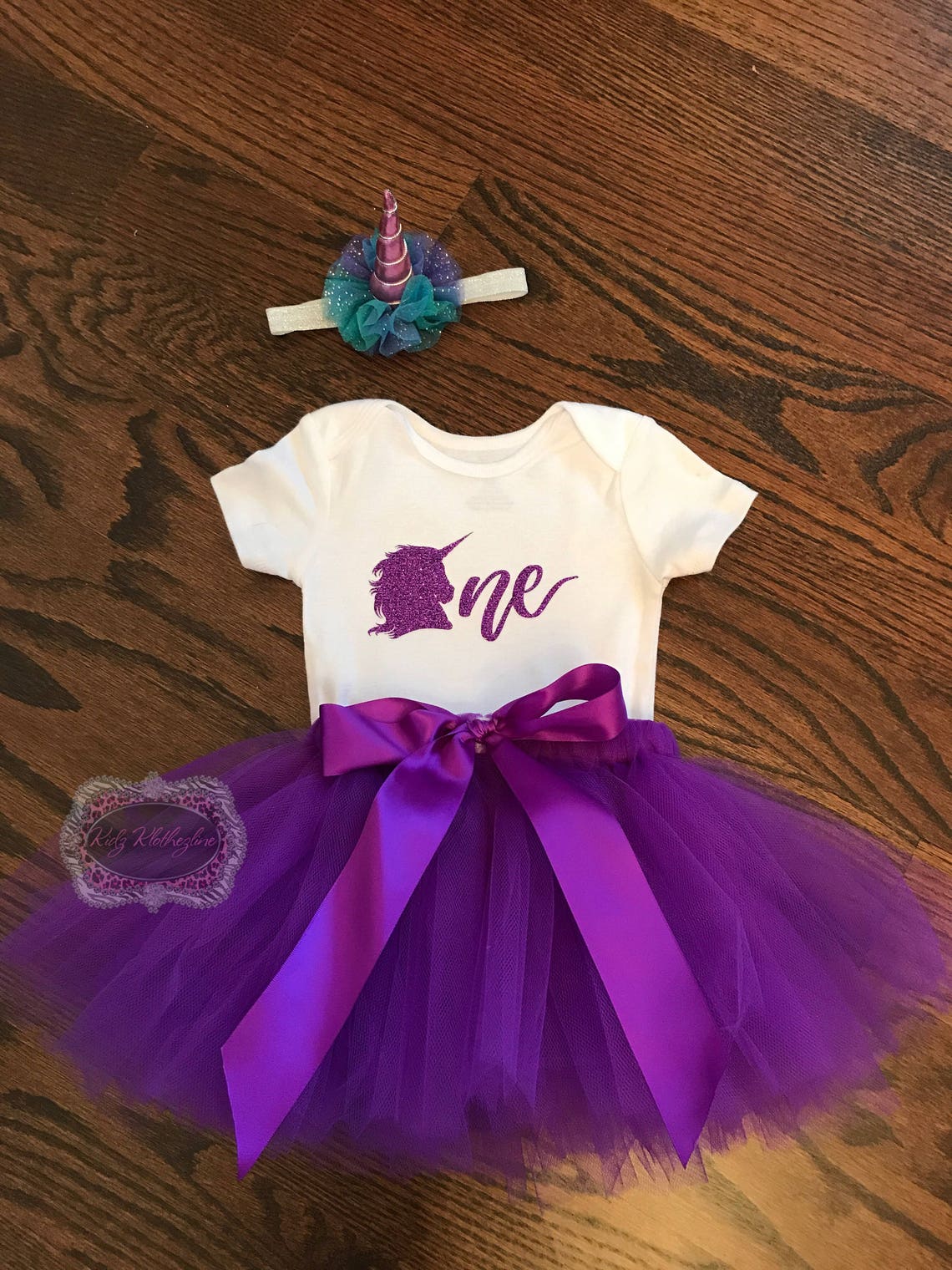Unicorn One Birthday Tutu Set Onesie Outfit Baby Girl Onesie | Etsy