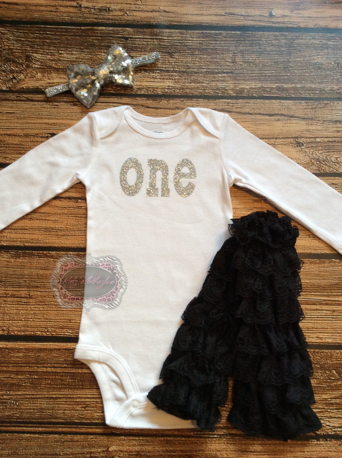 Baby Onesie One Onesie 1st Birthday Onesie Outfit One Silver | Etsy