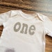 Baby Onesie One Onesie 1st Birthday Onesie Outfit One Silver - Etsy