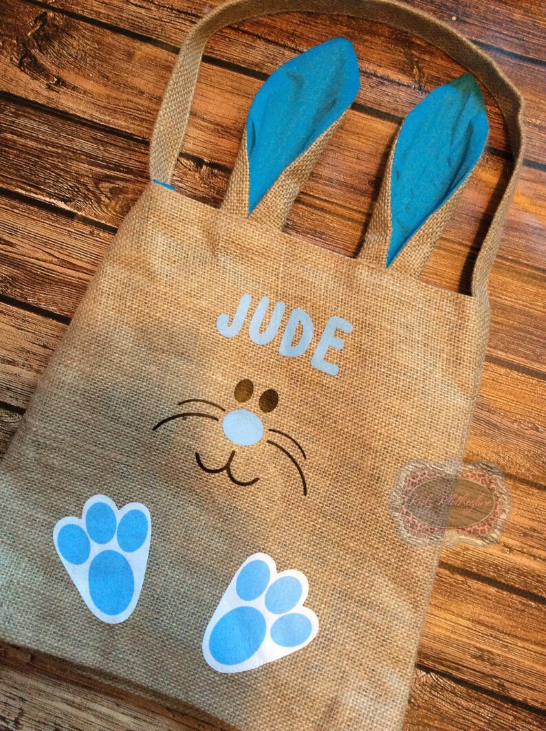 Easter Basket Personalized Easter Basket Burlap Bag Easter Bunny ...