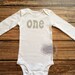 Baby Onesie One Onesie 1st Birthday Onesie Outfit One Silver Onesie ...