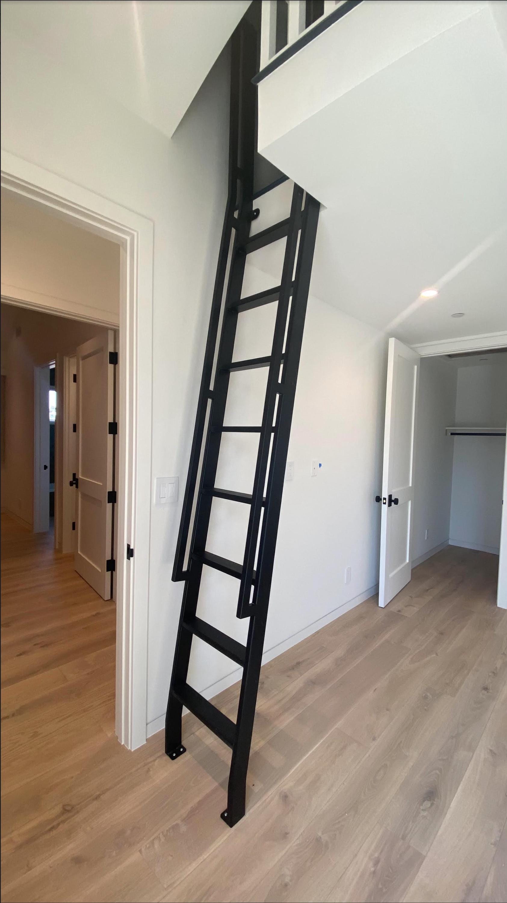 Custom Steel Loft Ladder With Wood Steps - Etsy