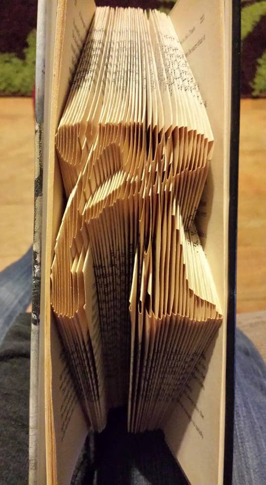 Book Folding Pattern - Alphabet 17 - Art Nouv - Full Measurements to ...