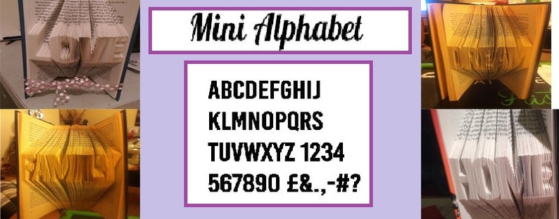 Book Folding Mini Alphabet Uppercase Letters Numbers & | Etsy