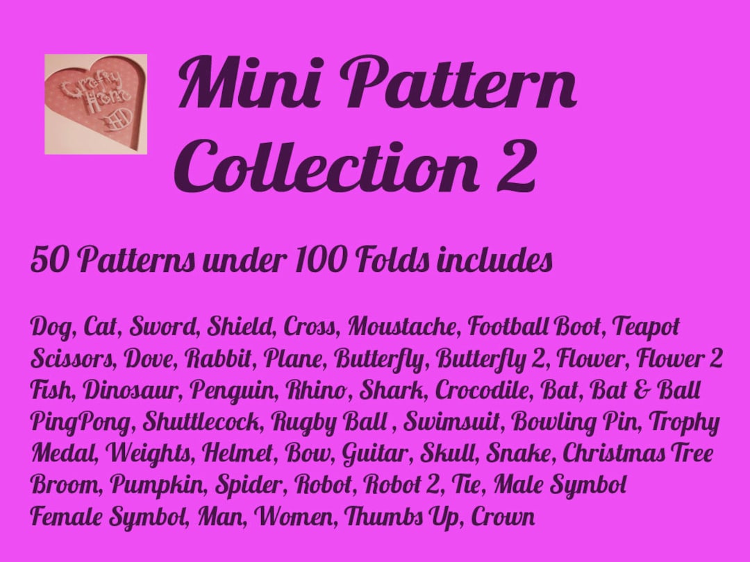 Book Folding Mini Pattern Collection 2 - 50 Bookfolding Patterns Under ...