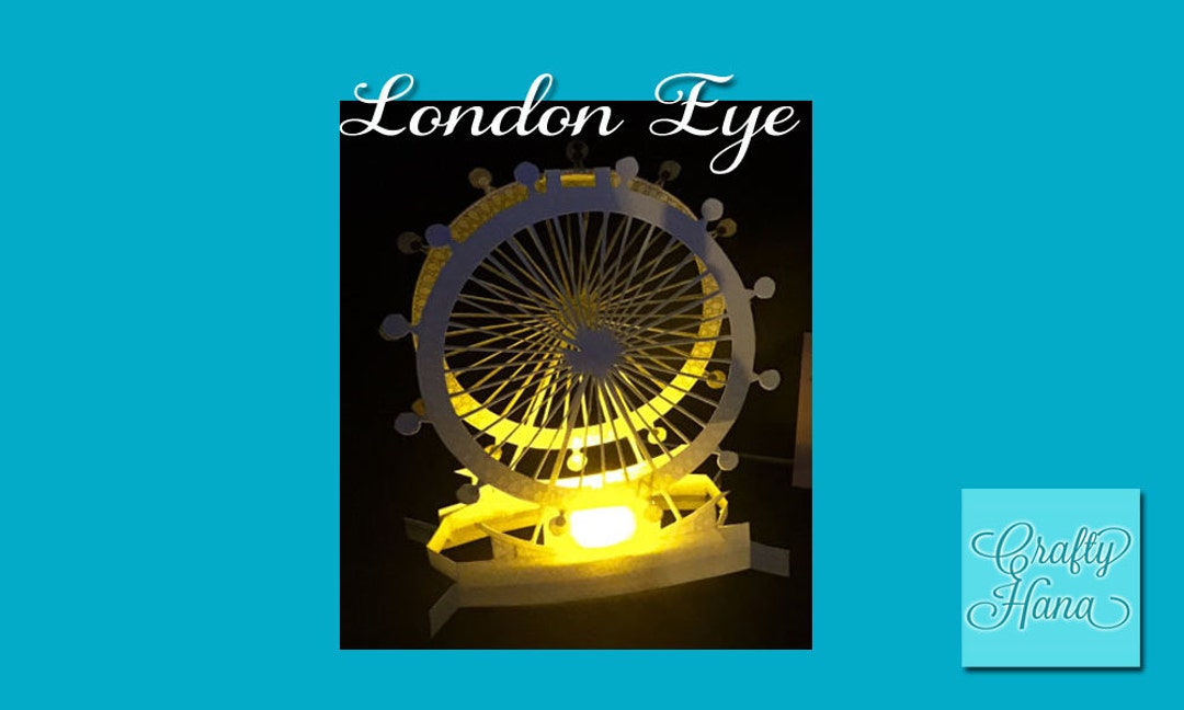 Papercutting Template - 3D London Eye - Jpeg & Pdf Files - Commercial ...