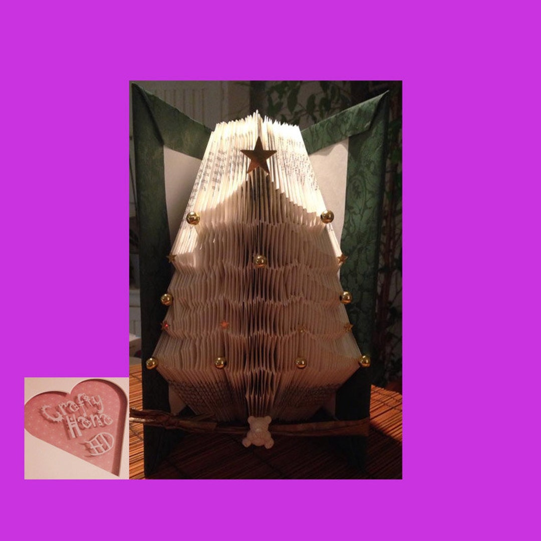 Book Folding Pattern - Christmas Tree Detailed - 274 Folds - Measure ...