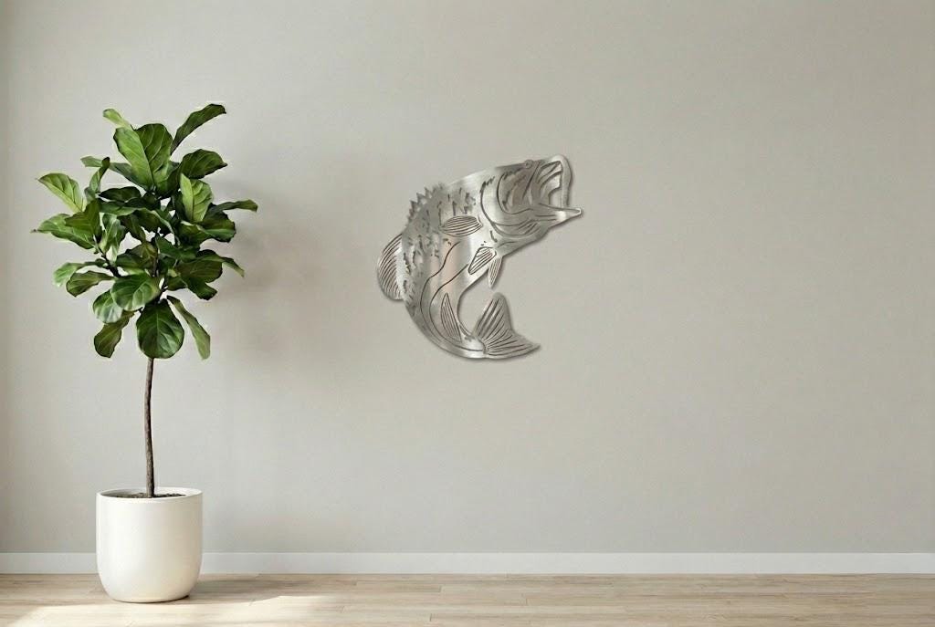 Bass Fish CNC DXF File | Plasma & Laser Cutting | Ready-to-cut ...