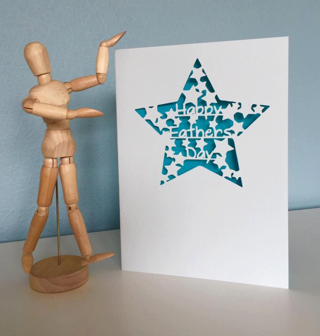 Papercutting Template - Happy Fathers Day Card - Cut Your Own Papercut ...