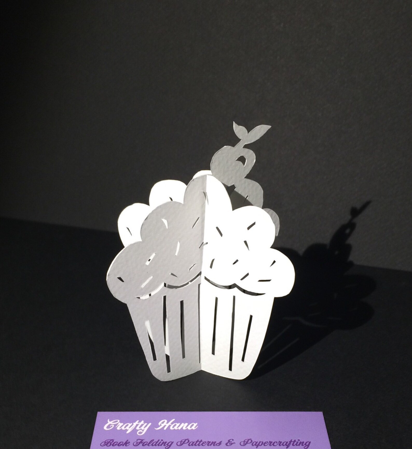 Papercutting Template 3D Cupcake Cut Your Own Jpeg | Etsy