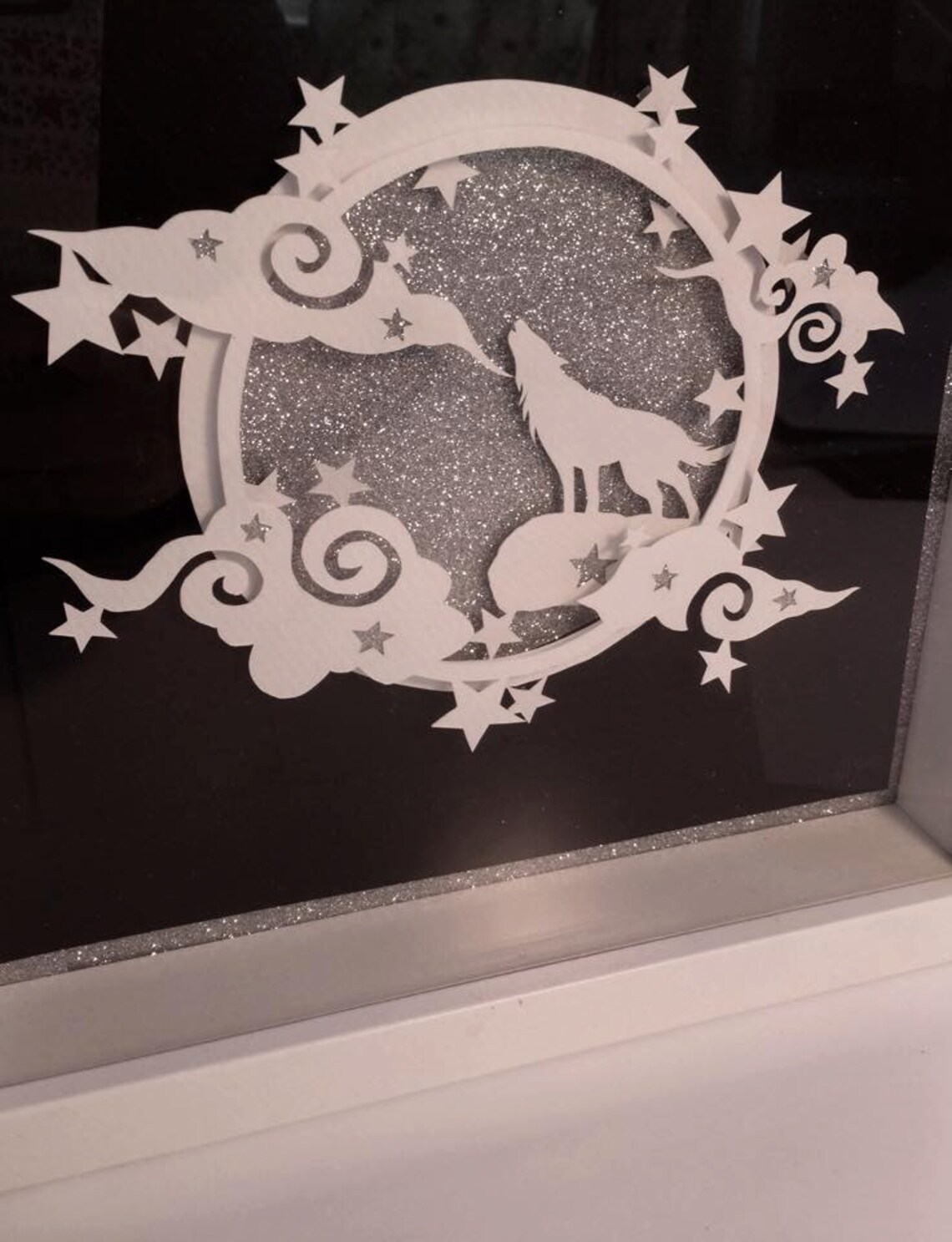 Papercutting Template - Silver Wolf - Cut Your Own - 2 Layered ...