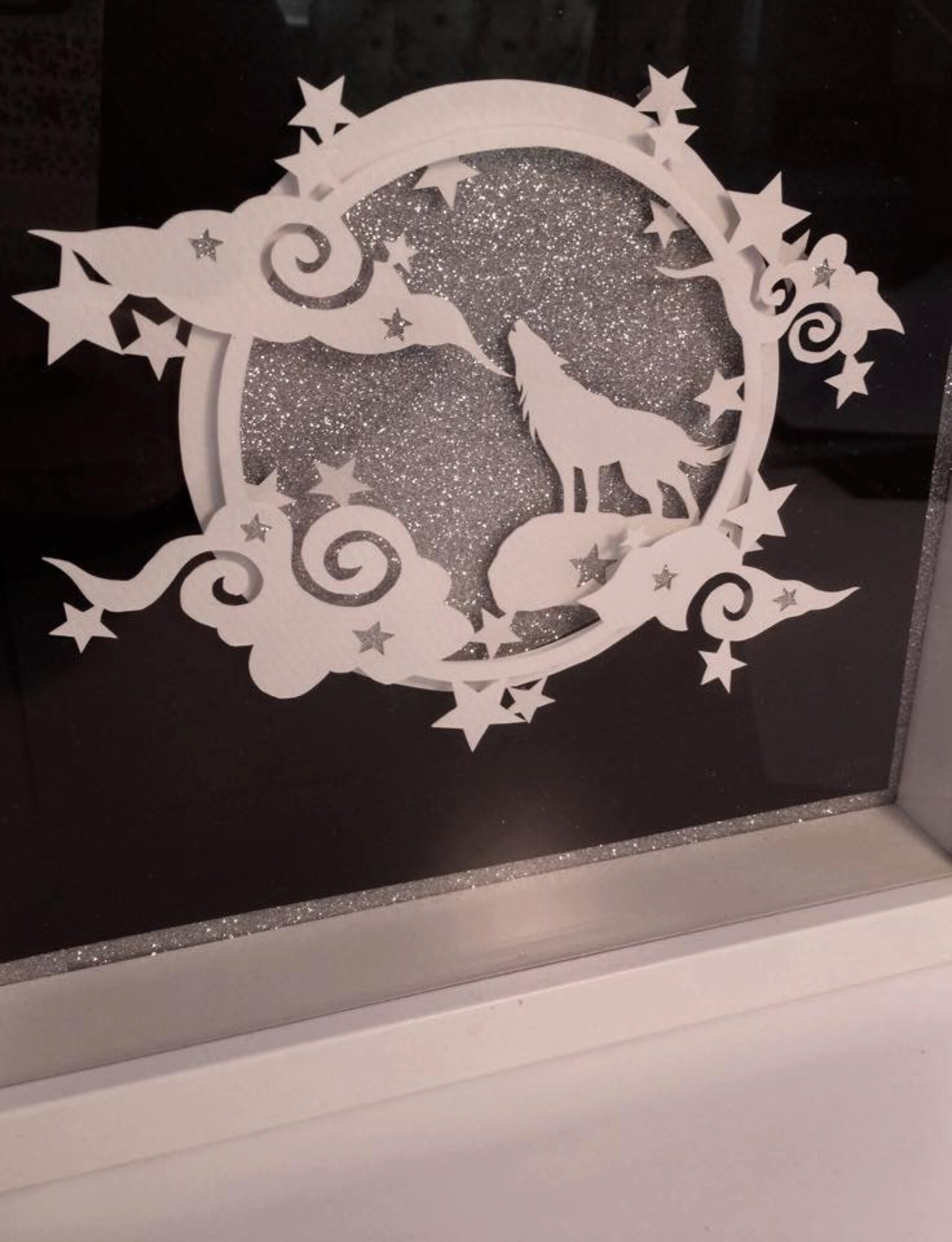 Papercutting Template - Silver Wolf - Cut Your Own - 2 Layered ...