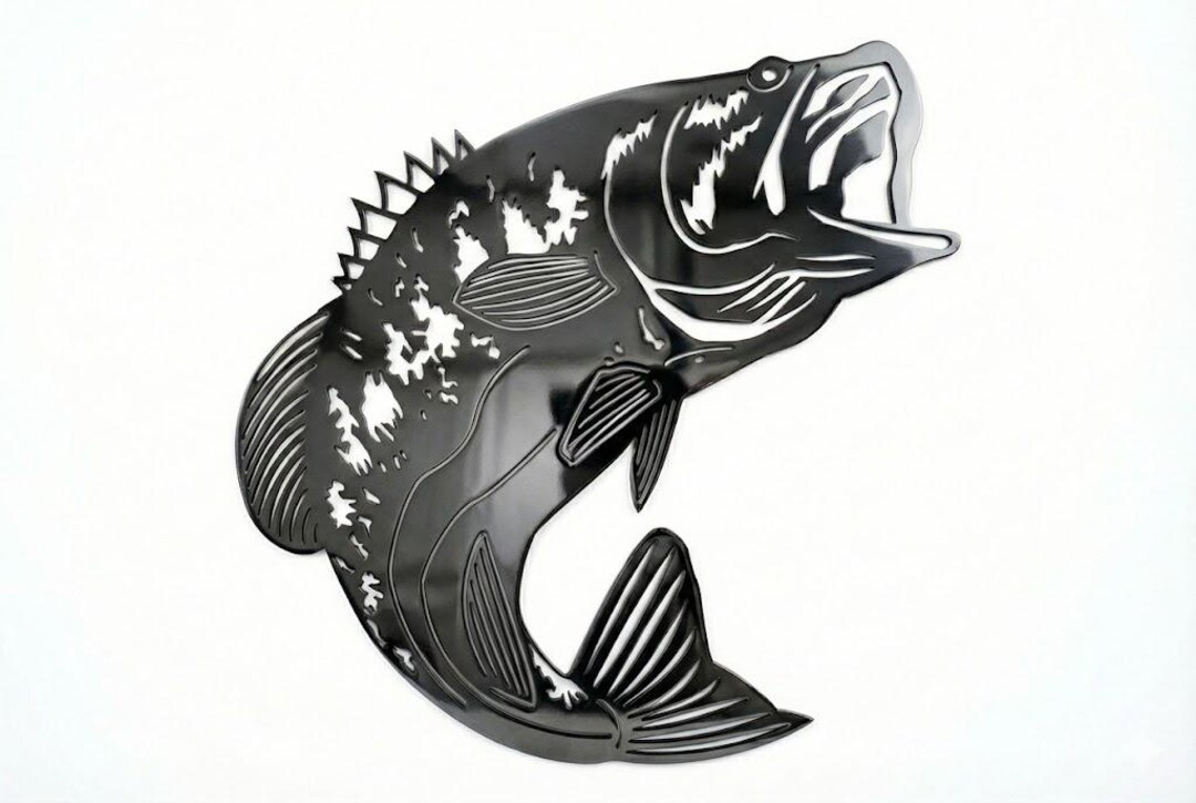 Bass Fish CNC DXF File | Plasma & Laser Cutting | Ready-to-cut ...