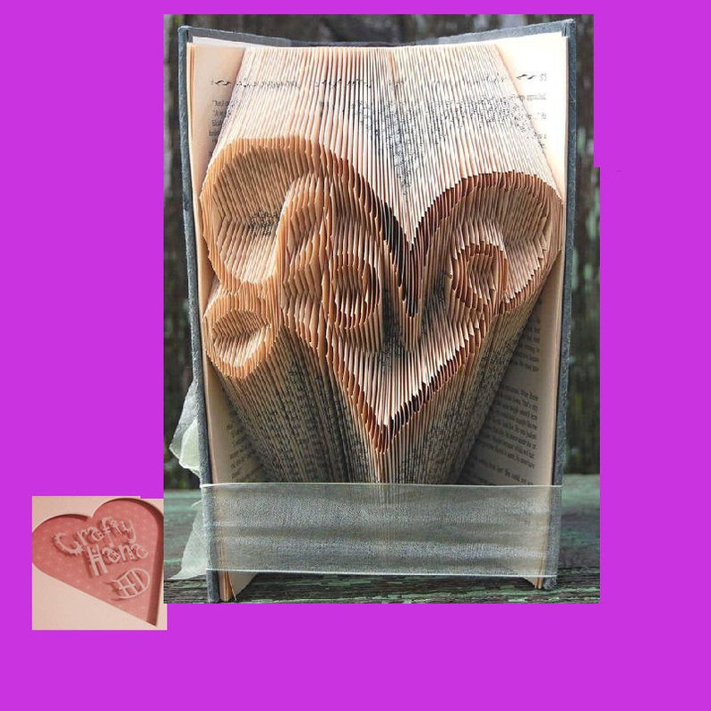 Book Folding Pattern - Heart Word Love - 279 Folds - Measure, Mark ...