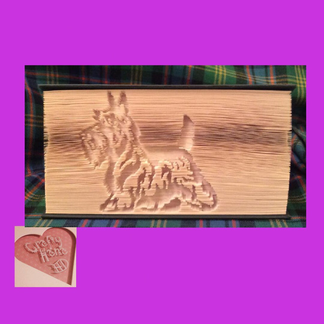 Book Folding Pattern -scottie Dog -600 Pages - Measure, Mark, Cut ...